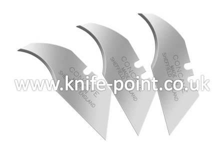 100 x Heavy Duty Concave Blades, 2 notch, cellophane wrapped, MADE IN ...